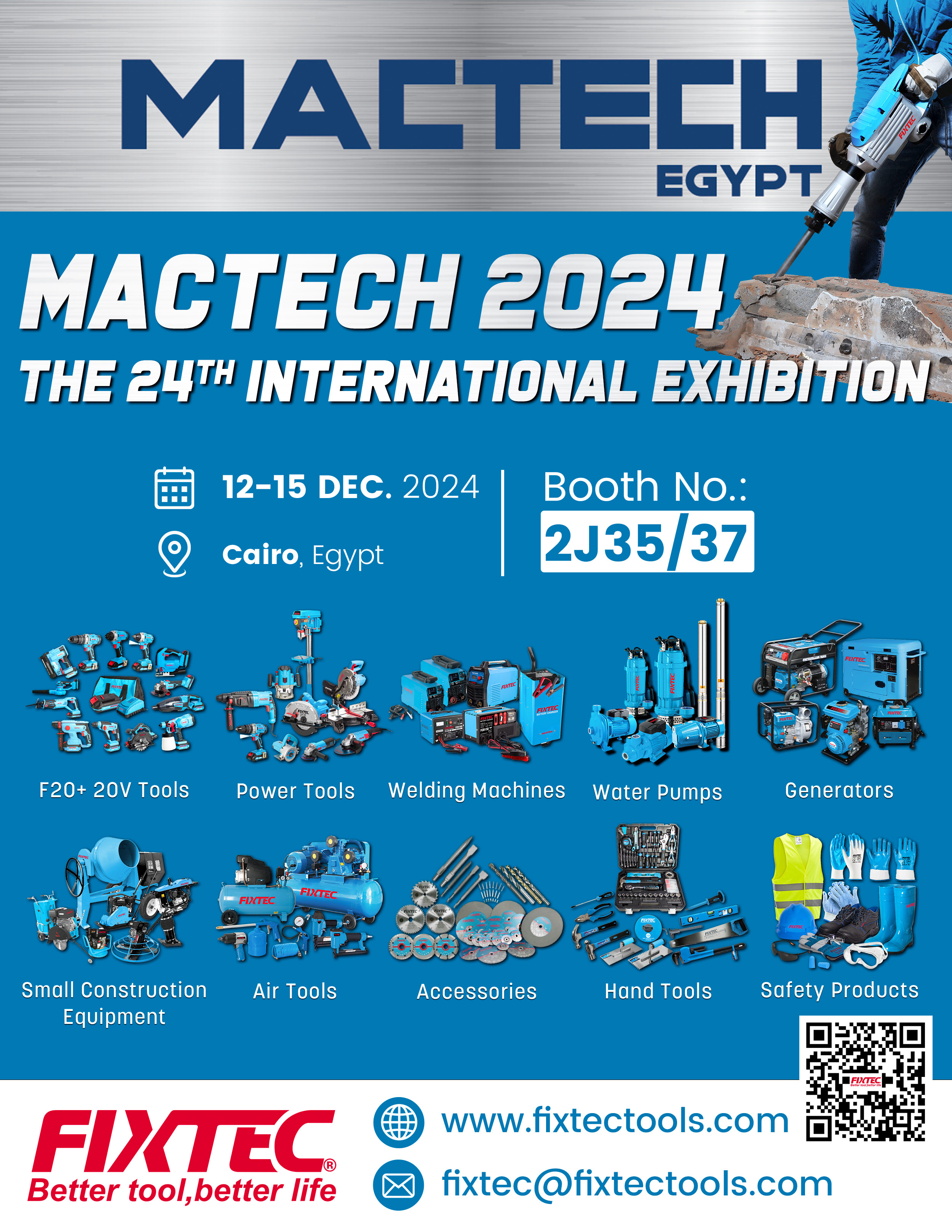 Rejoignez FIXTEC au MACTECH 2024 en Egypte - FIXTEC Tools
